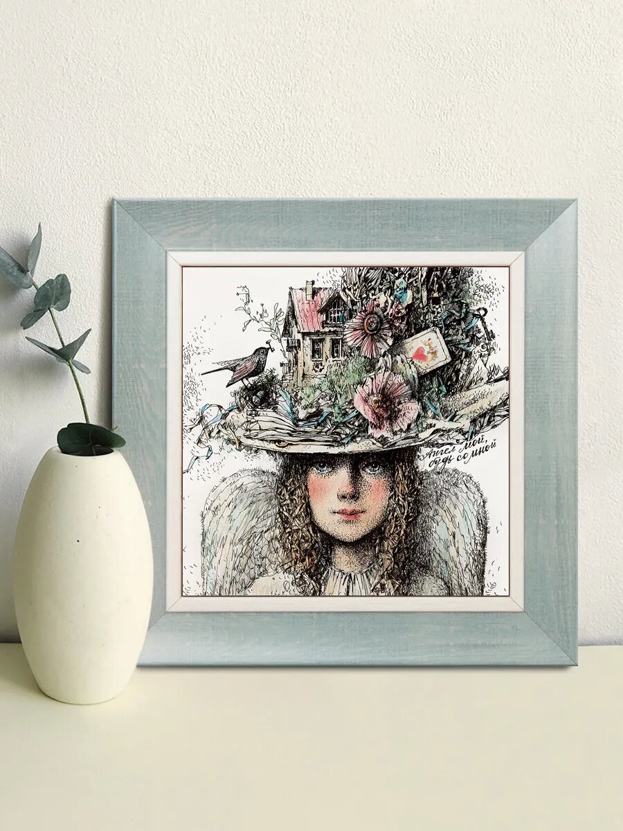 Картина на стену с ангелом.