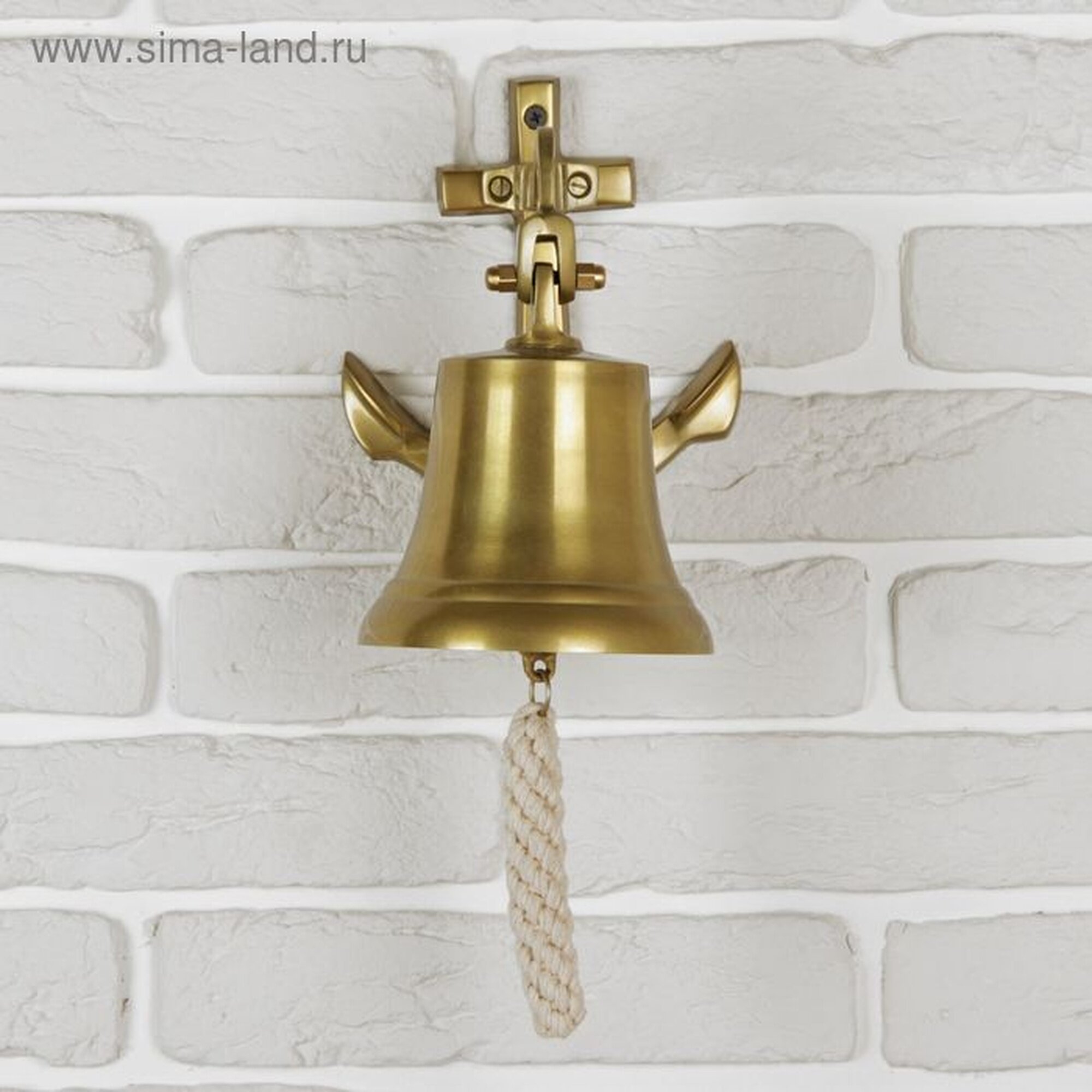 Рында Сима-ленд «На якоре», металл, золотистый, 16 см x 16 см x 22 см