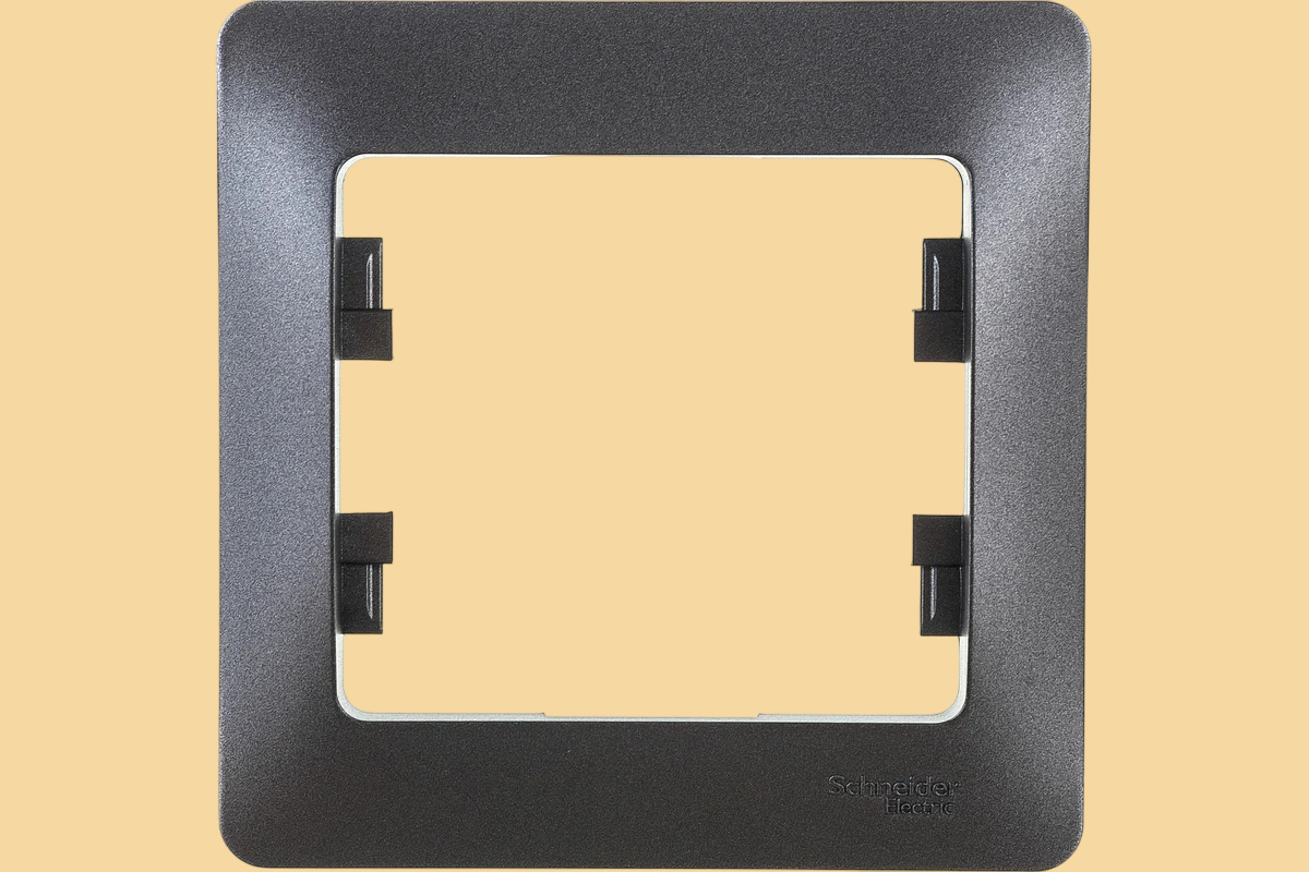 Рамка однопостовая (графит) , Schneider Electric Glossa IP20