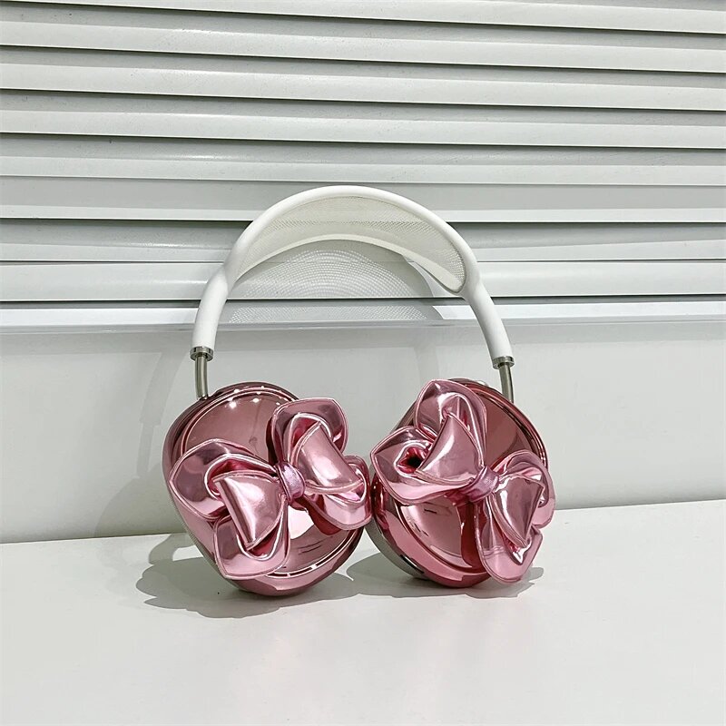 Кожаный чехол для Apple Airpods Max pink