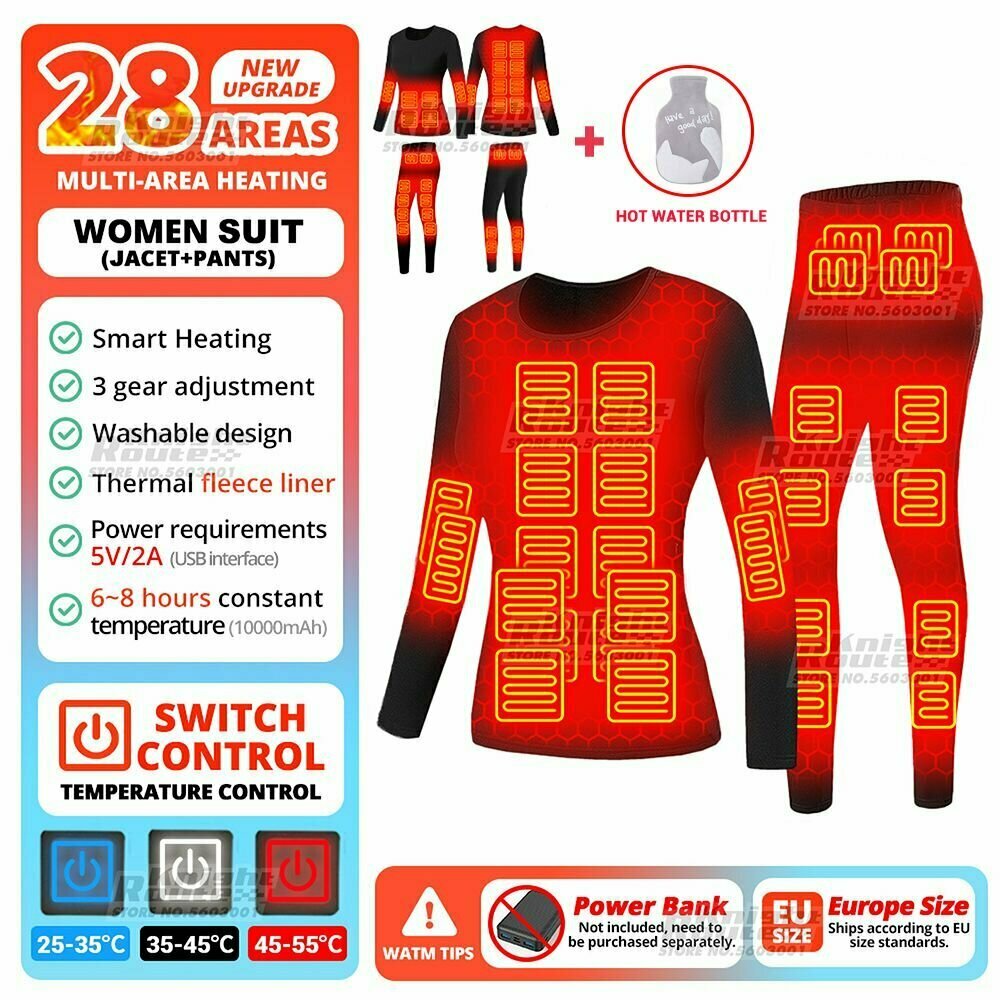 Зимняя термокуртка с подогревом, одежда с электрическим подогревом, USB, флисовые термобелье