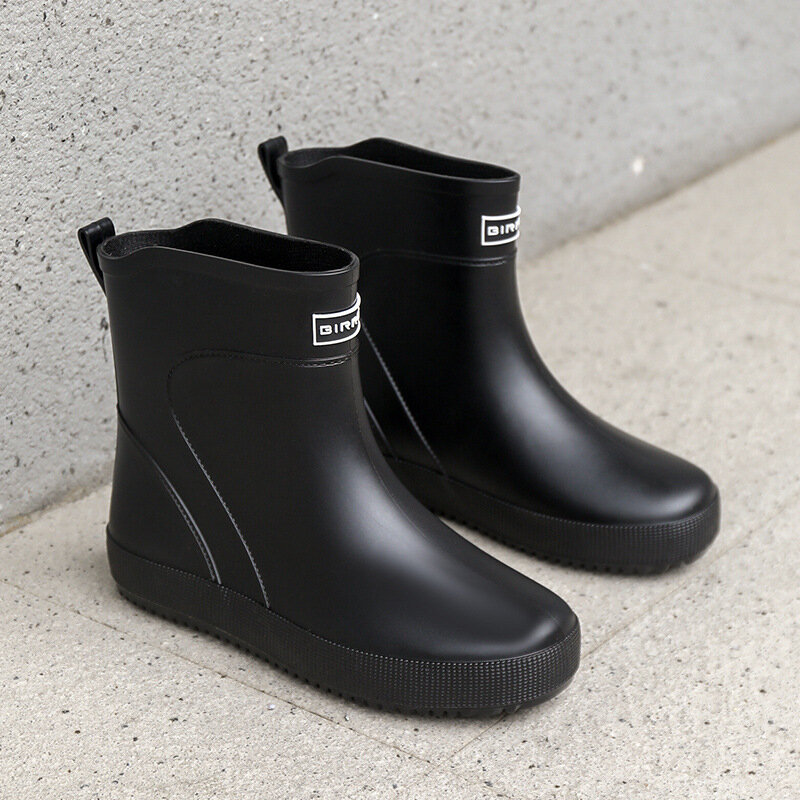 Полусапожки новые модные мужские короткие резиновые сапоги для рыбалки на открытом воздухе нескользящие водонепроницаемые ботинки на вынос для кухни работа резиновые сапоги мужскиеРазмер обуви. EU:42