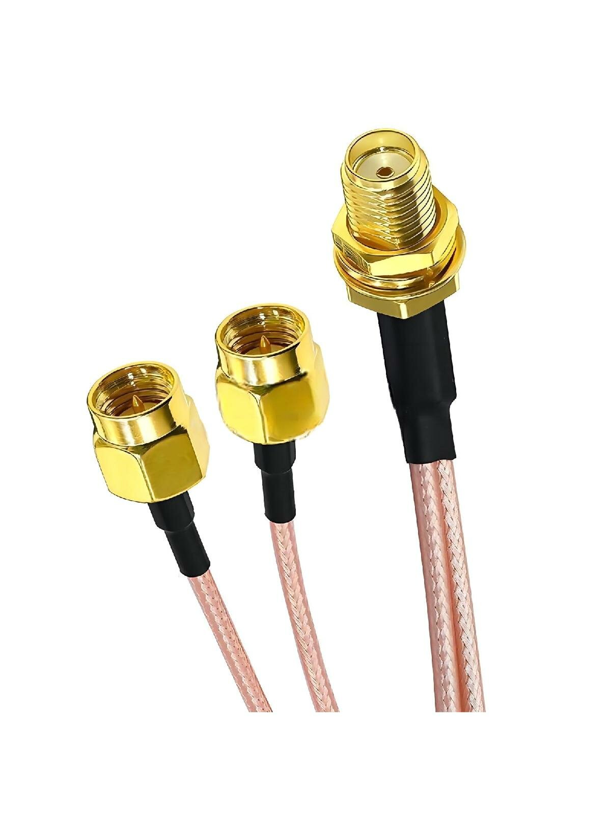 SMA Y Splitters Cable SMA Female to Double Male RG316 Extension Cable Adapters Connectors for 3G 4G Routers Networking