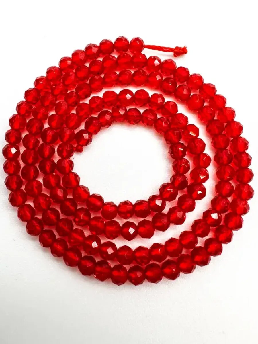 0782 Бразильская шпинель фиолет стильная огранка 3 мм 1 нить