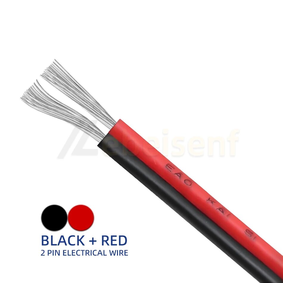 Провод 24 AWG черный и красный, 20м