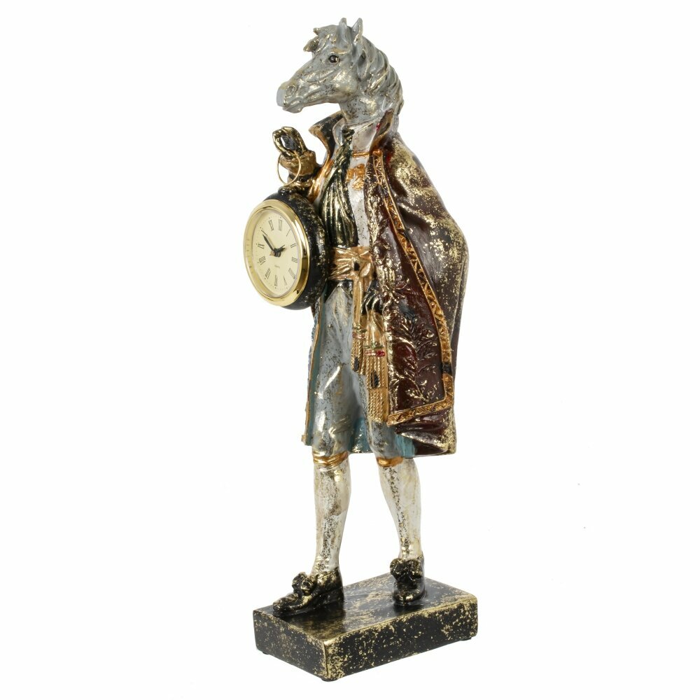 Статуэтка Лошадь с часами D5см, (LR44x1 н/п), 11,5х11х36 см KSM-825431