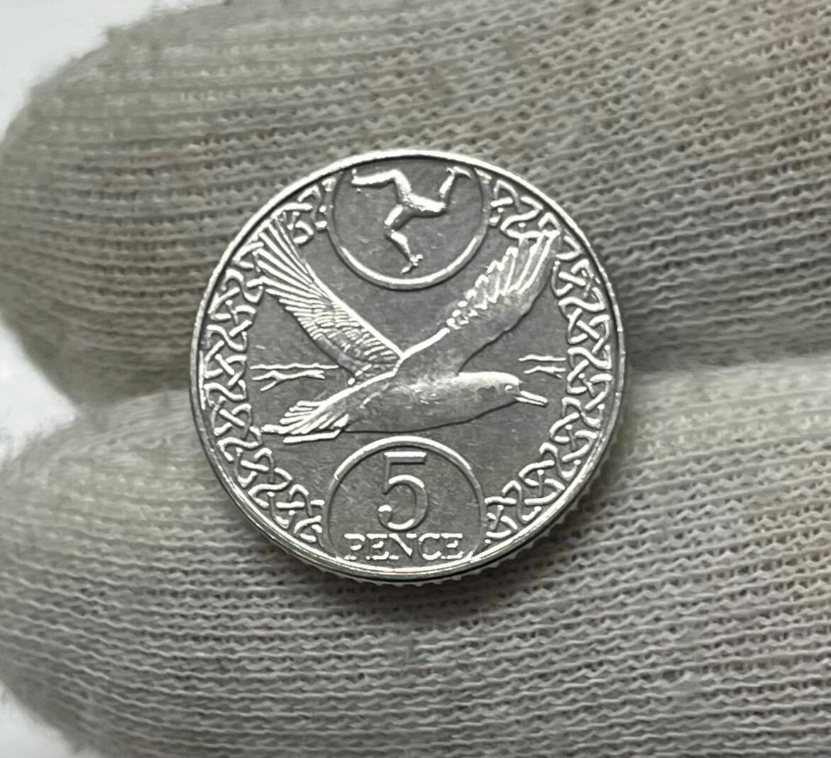 Остров Мэн 5 пенсов 2017 года UNC