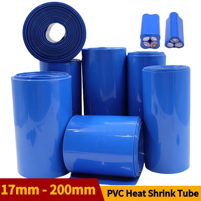 18650 Литиевая батарея Термоусадочная трубка Ширина 17 мм ~ 300 мм Литий-ионная пленка Крышка Кожа ПВХ Термоусадочная пленка Рукава Изоляционная оболочка