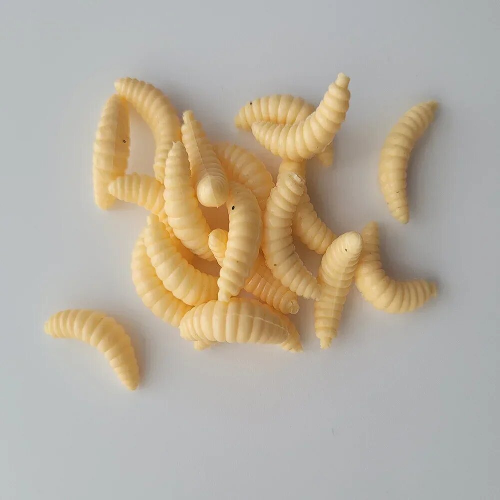 Искусственная рыболовная приманка, личинка, мягкая силиконовая приманка в виде личинки, искусственная приманка с запахом креветки, окуня, карпа