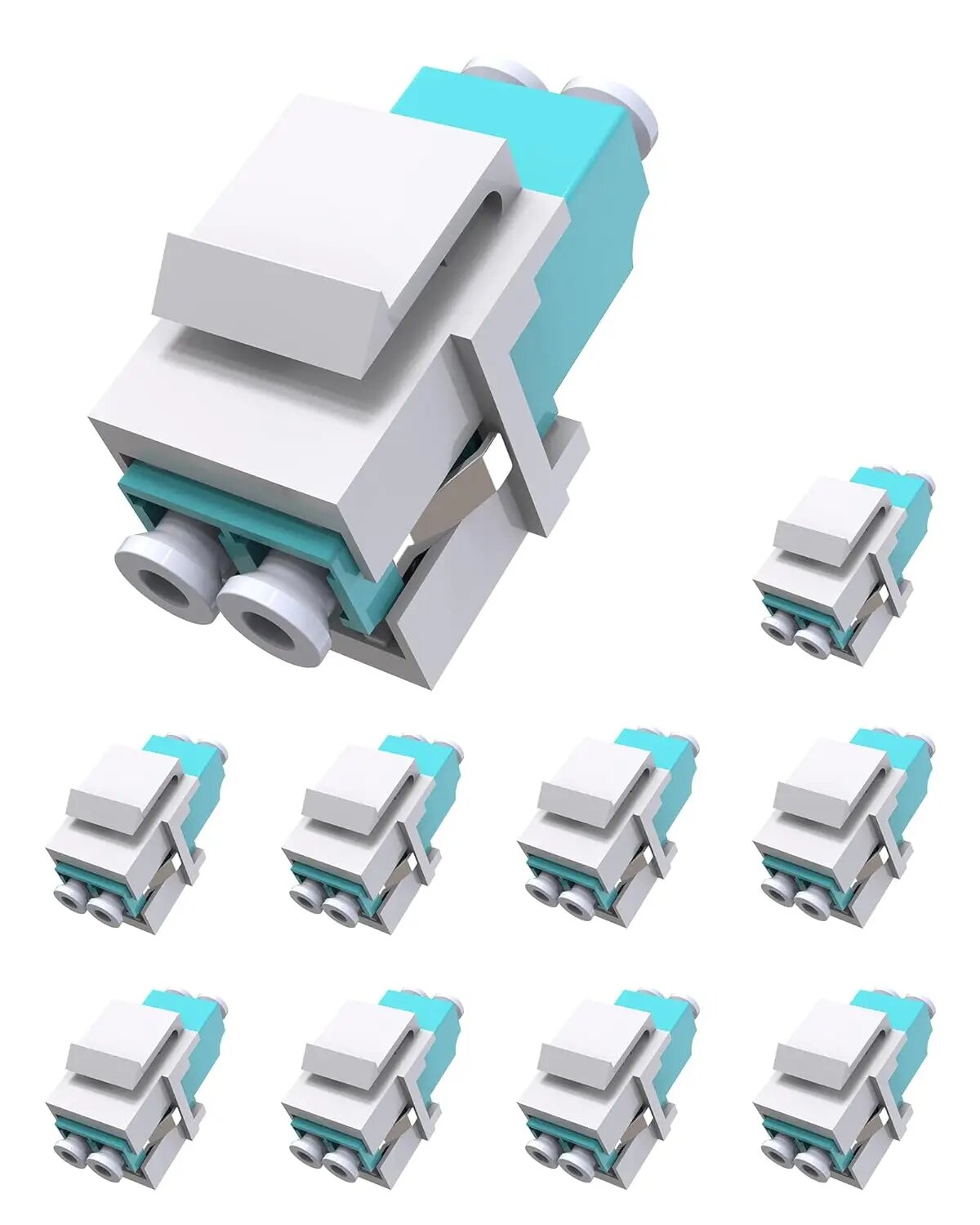 VANDESAIL LC Волоконно-оптический разъем для ключевой связи | Дуплекс UPC, совместимый с OM3/OM4, многомодовый оптоволоконный соединитель LC-LC