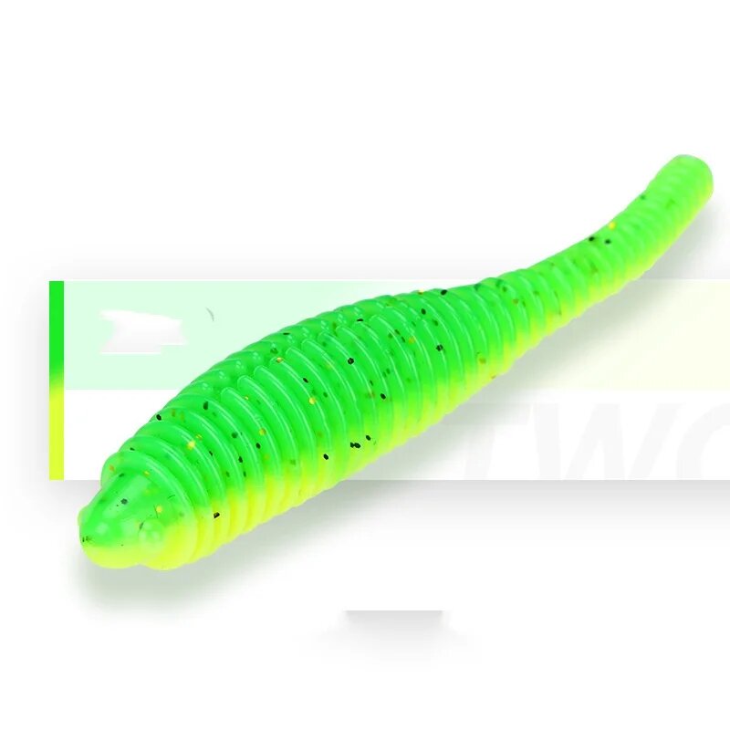 Мягкая приманка WLDSLURE Green Yellow, 5 шт