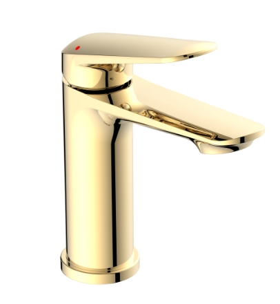 Смеситель для раковины Diadonna D171-10J для умывальника, кран для раковины в ванную, латунь, золотой