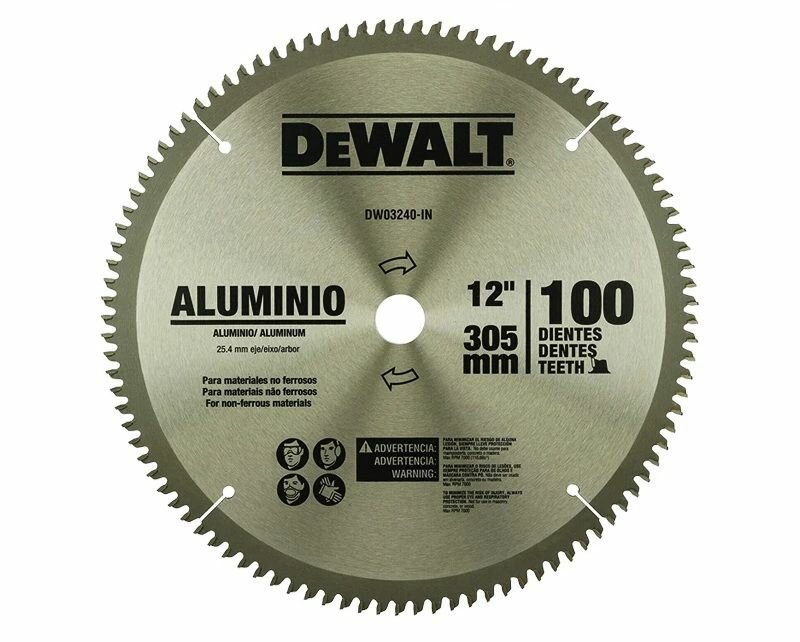 Диск пильный по дереву и алюминию DEWALT DW03240 305 мм x 25,4 мм. 100 зуб.