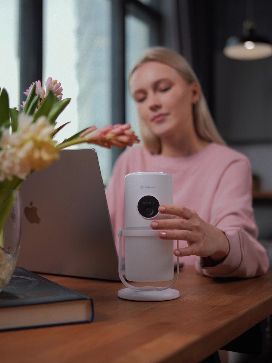 Увлажнитель воздуха ультразвуковой беспроводной, с подсветкой Asiaprof