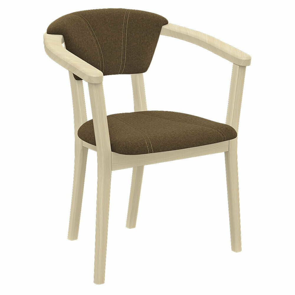 Стул-кресло Н для кухни 62,0х80,0х51,0 см, бесцветный (лак), JERCY COFFEE*