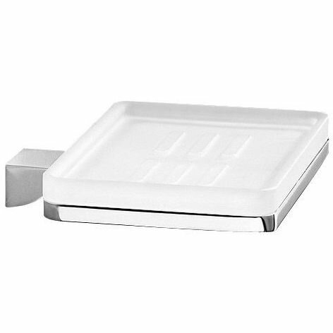 Настенная стеклянная мыльница Gedy (Геди) Glamour, цвет хром 5711(13)