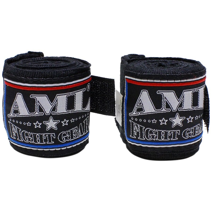 Бинты боксерские эластичные AML 2.5 метра - черные