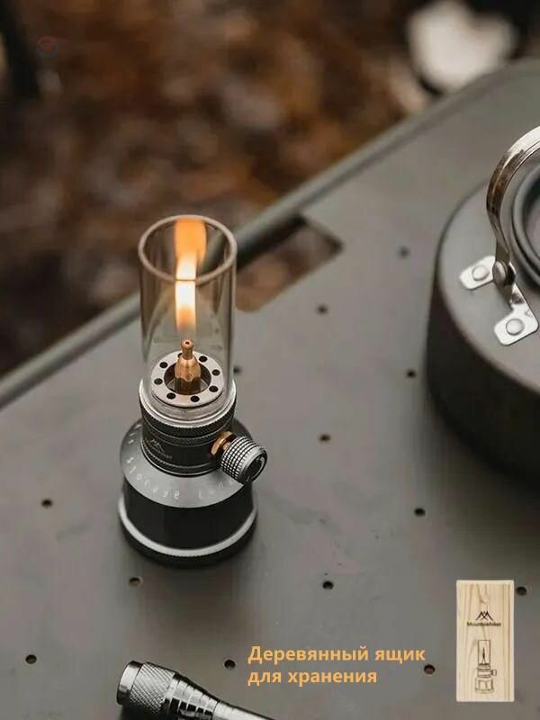 Газовый туристический фонарь для кемпинга с регулировкой яркости и перезаряжаемым баллоном