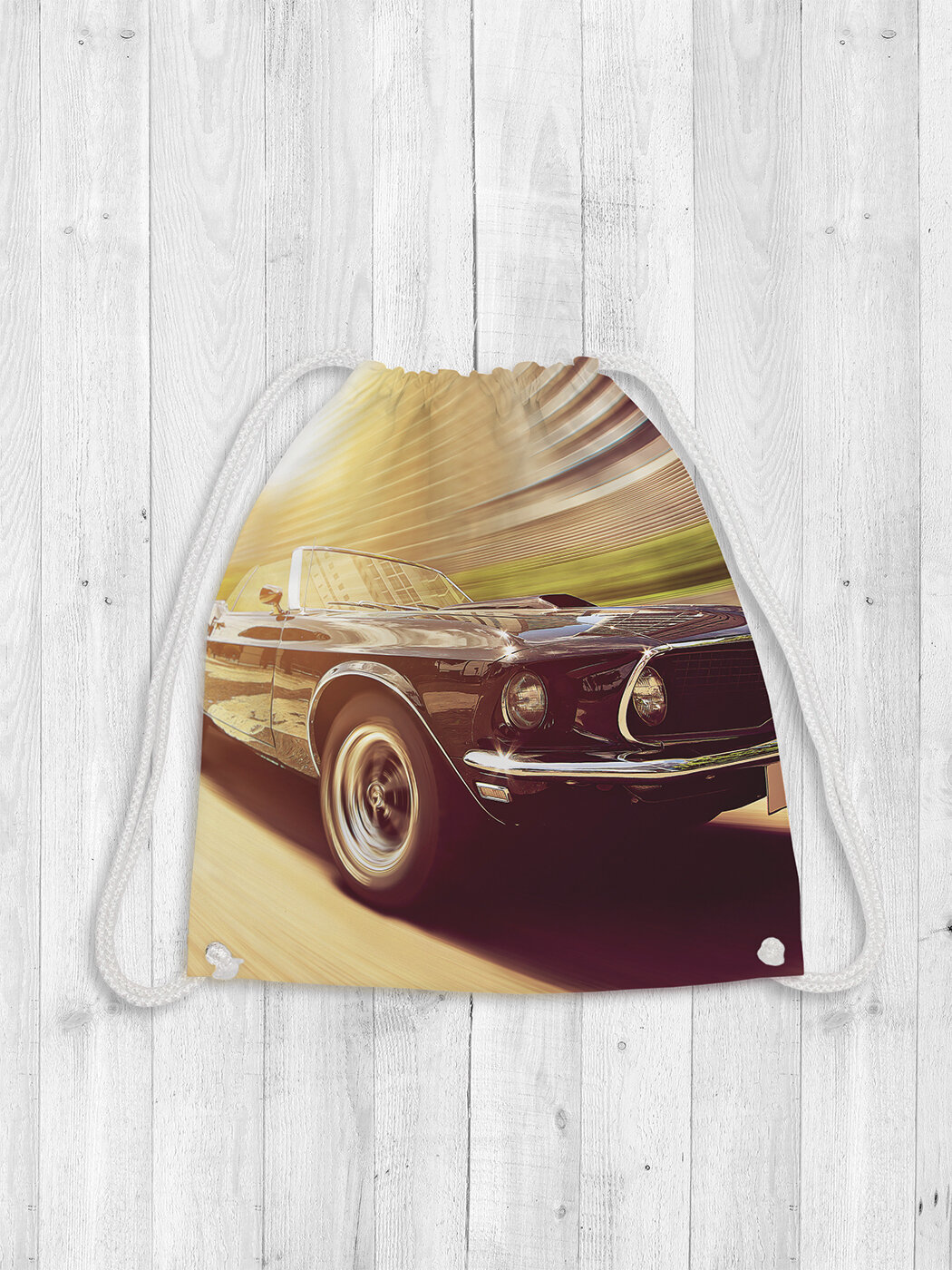 Сумка рюкзак-мешок JoyArty "Современный автомобиль" для обуви и вещей, 38x40 см