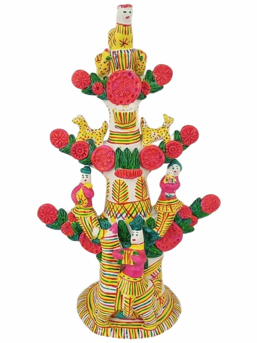 Дерево большое, Свистулька 40 см, Свистулька 19-24 см, Филимоновская глиняная игрушка, ручная авторская работа