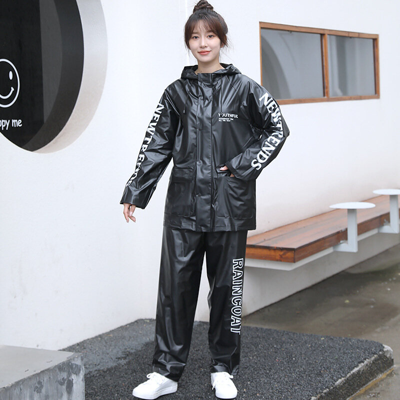 Дождевик, непромокаемый, черный, размер L