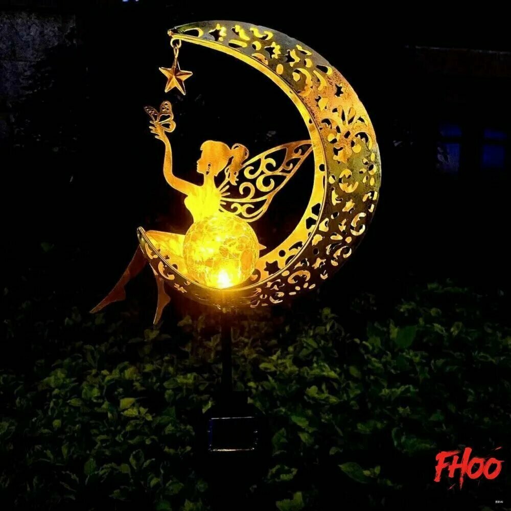 Фигурка Glowfly, садовая, кованая, железная, с подсветкой, 84×16 см