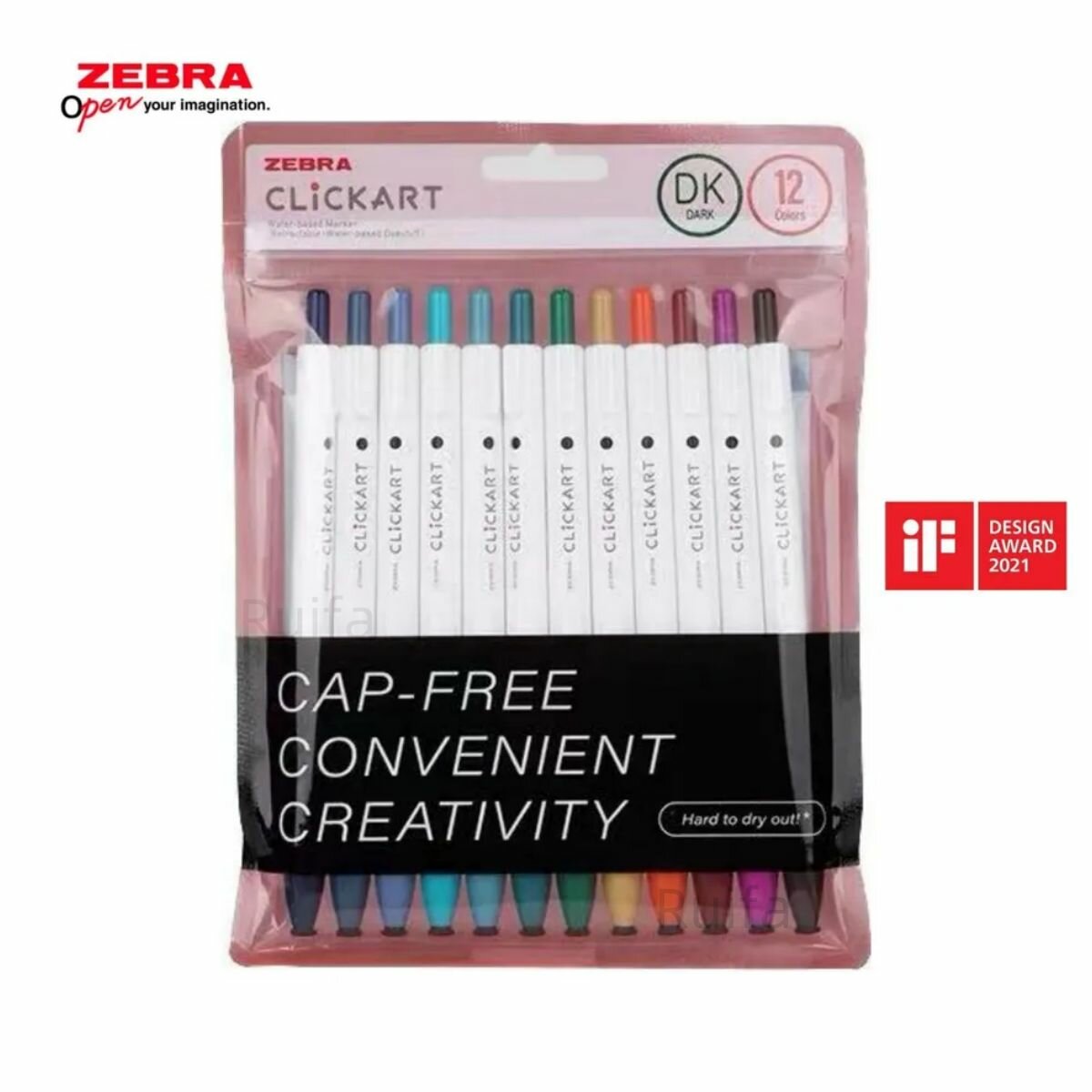 Набор маркеров Zebra CLICKART, WYSS22-12CDK, 12 цветов