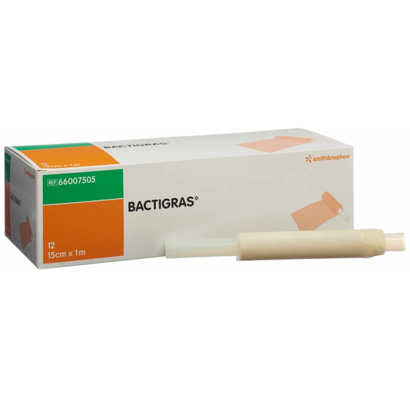 Smith+Nephew BACTIGRAS Повязка марлевая парафинизир с хлоргексидина ацетатом бактиграс 15 см х 1 м