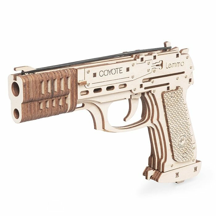 Сборная модель Lemmo деревянный конструктор, Пистолет "Койот"
