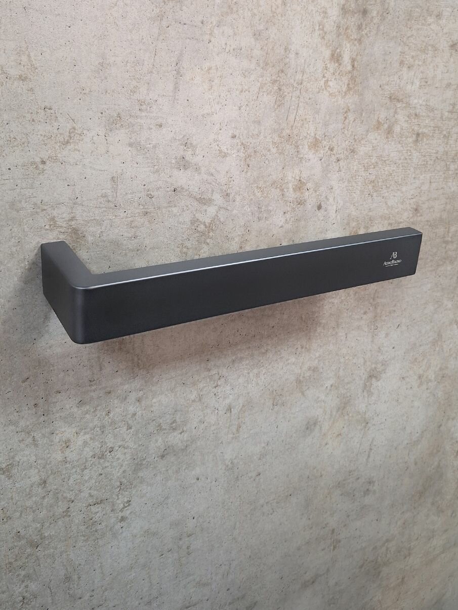 Держатель для полотенец в ванную, маленький, латунь, черный матовый