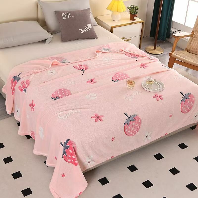 IKEA Зимние одеяла из снежинок, загустевший молочно-коралловый бархат, чехлы для диванов, одеяла, офисные шали