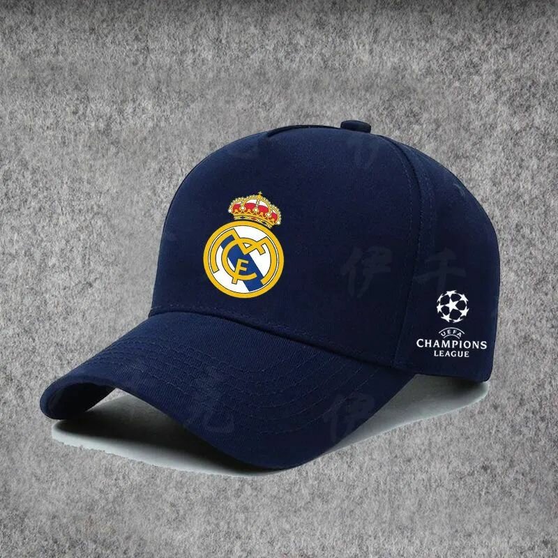 Бейсболка с логотипом команды "Реал Мадрид", солнцезащитный козырек, дышащая