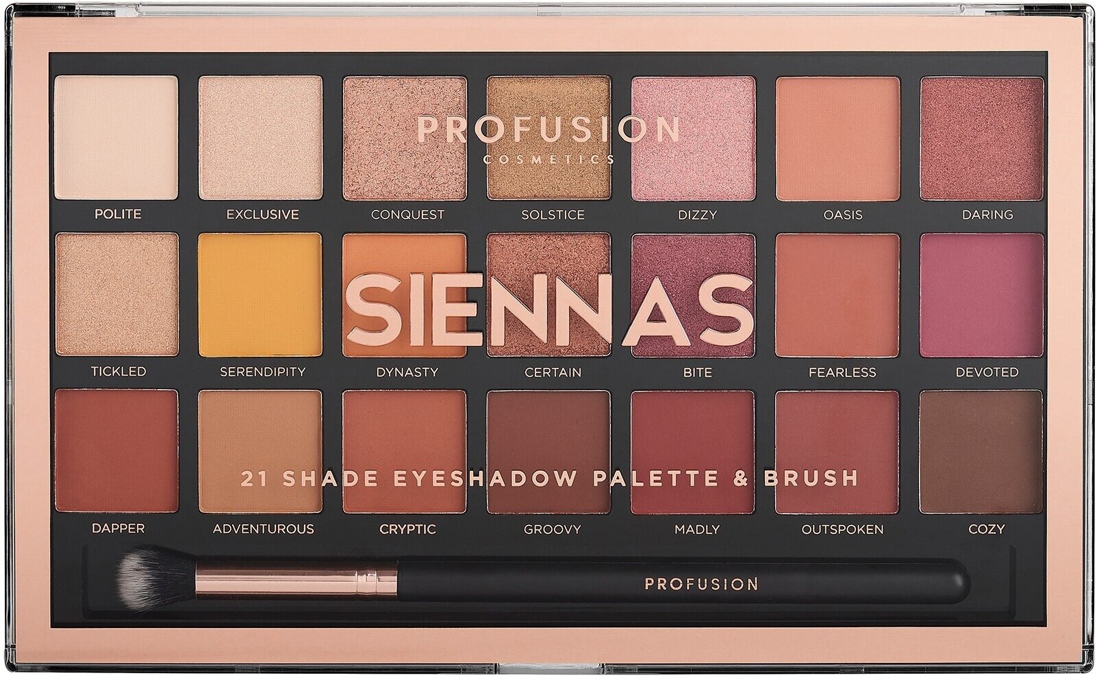 PROFUSION COSMETICS Набор для макияжа глаз Siennas, 250 г