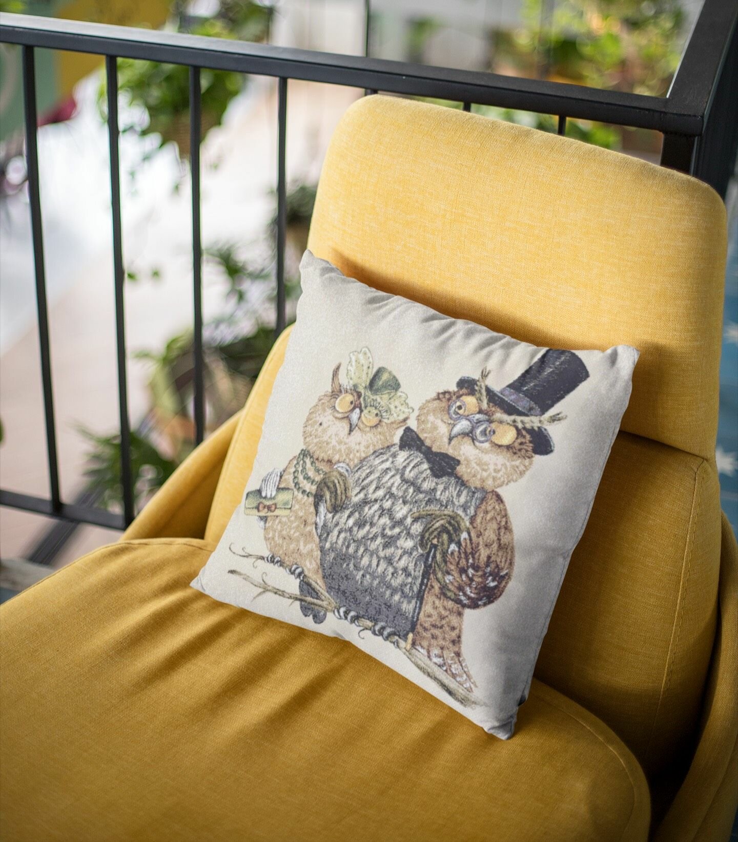 Наволочка гобеленовая Le Gobelin Достопочтенные совы 45х45 см