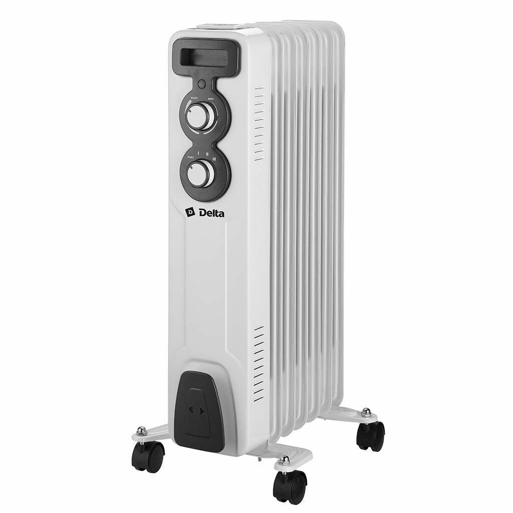 Обогреватель масляный D11-7 "DELTA", 1500 Вт, 7 секций, светло-серый
