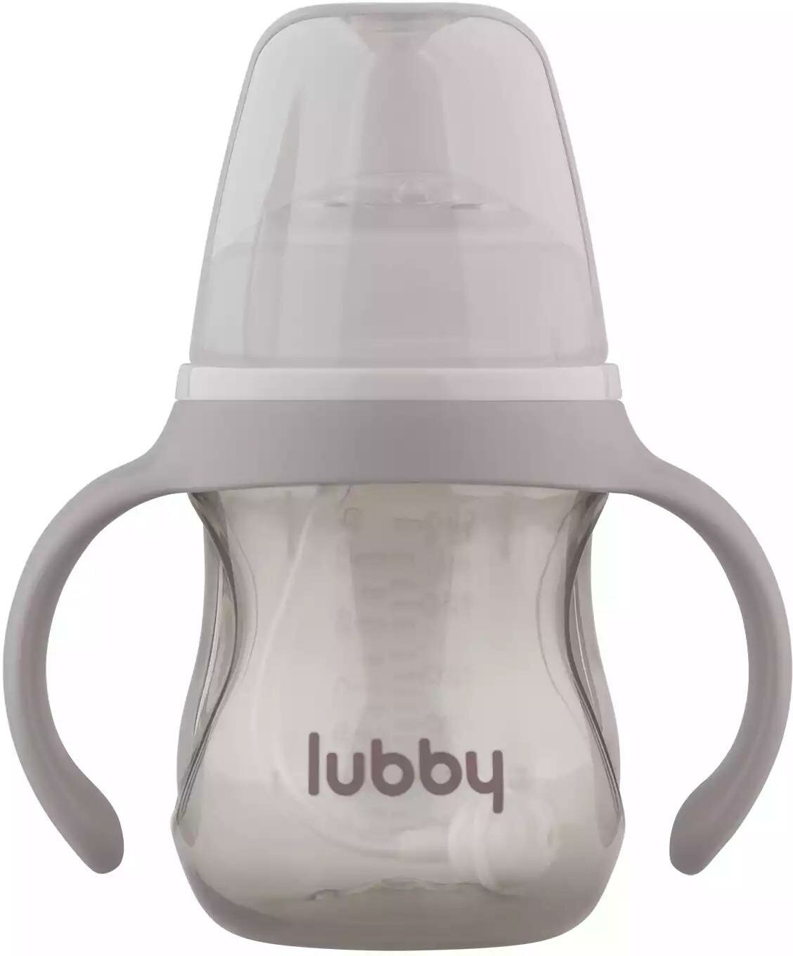 Поильник Lubby с мягким носиком, с ручкой и грузиком, от 6 месяцев, 180 мл