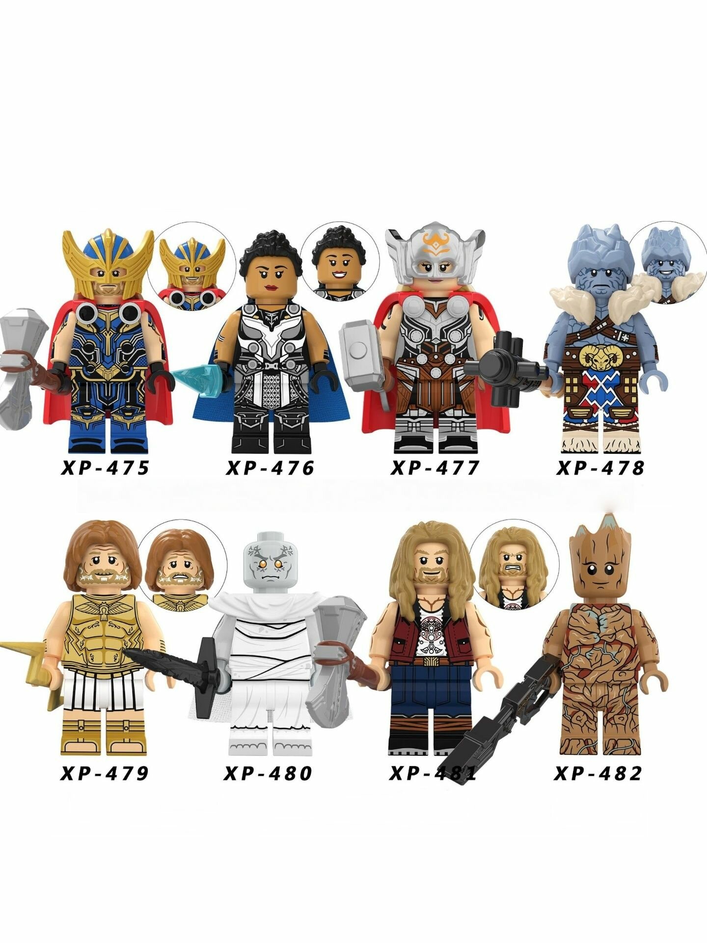 Набор фигурок для чудо Super Heroes Мстителей аксессуаров 8шт (4.5см, пакет)