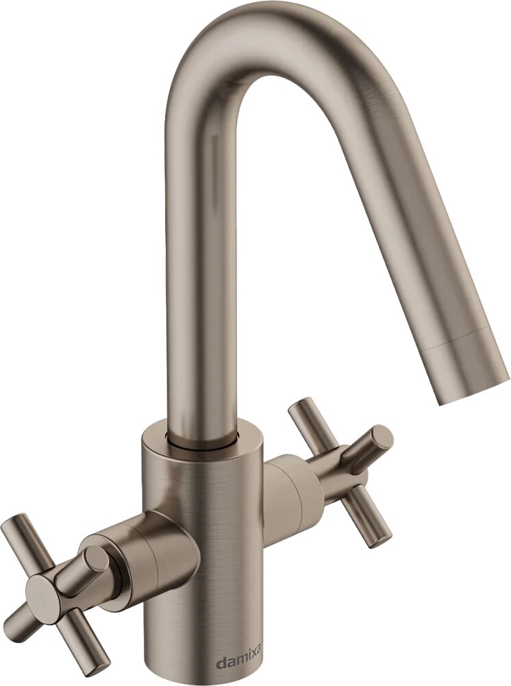 Смеситель для раковины Damixa RedBlu Neo Classic 280210000 матовый, кран для ванной в раковину, из латуни, с поворотным изливом, с функцией экономии расхода