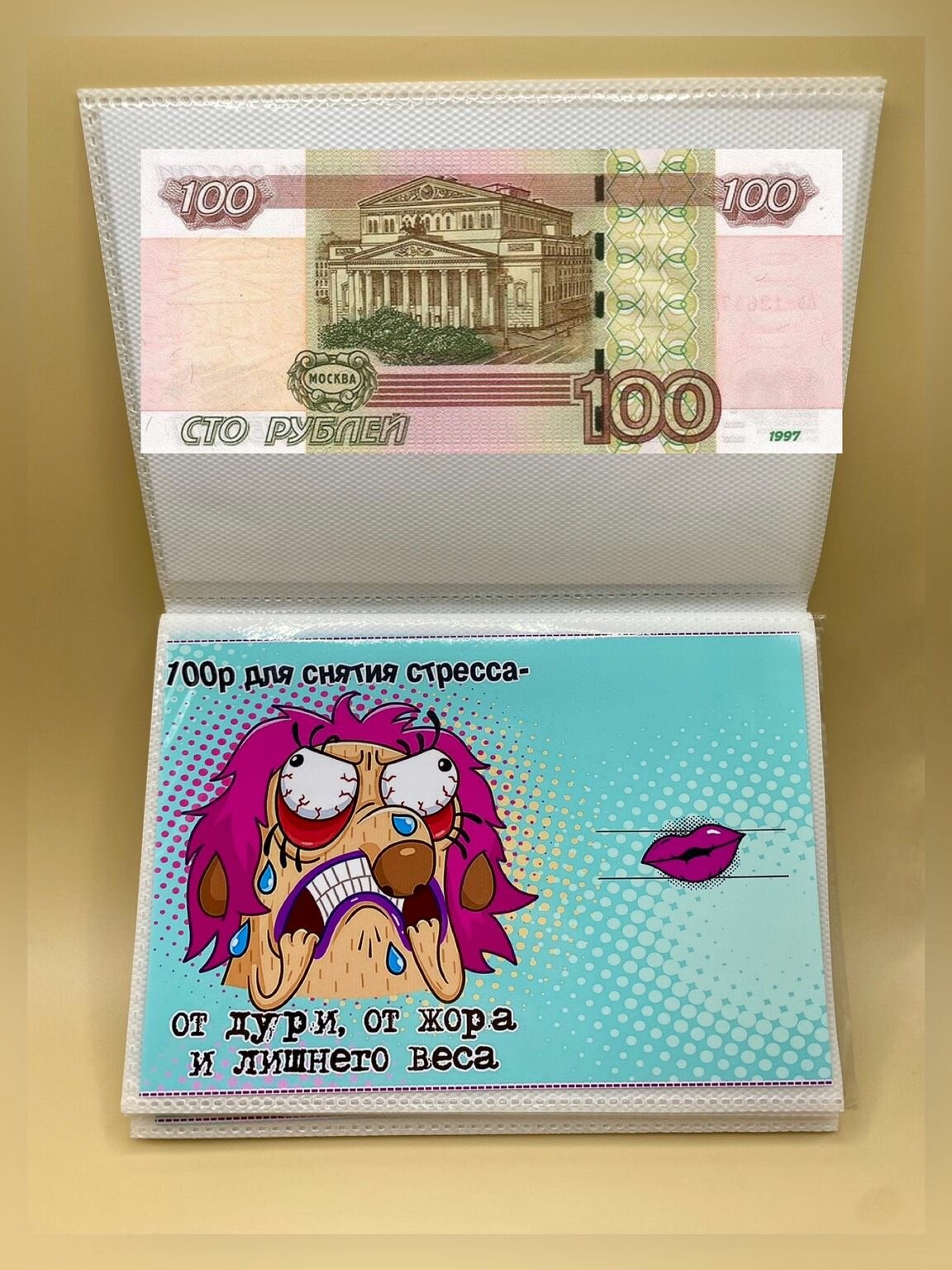 Альбом для денег "Женский подарок", бумага, 20 листов, светло-розовый/голубой — фото 1