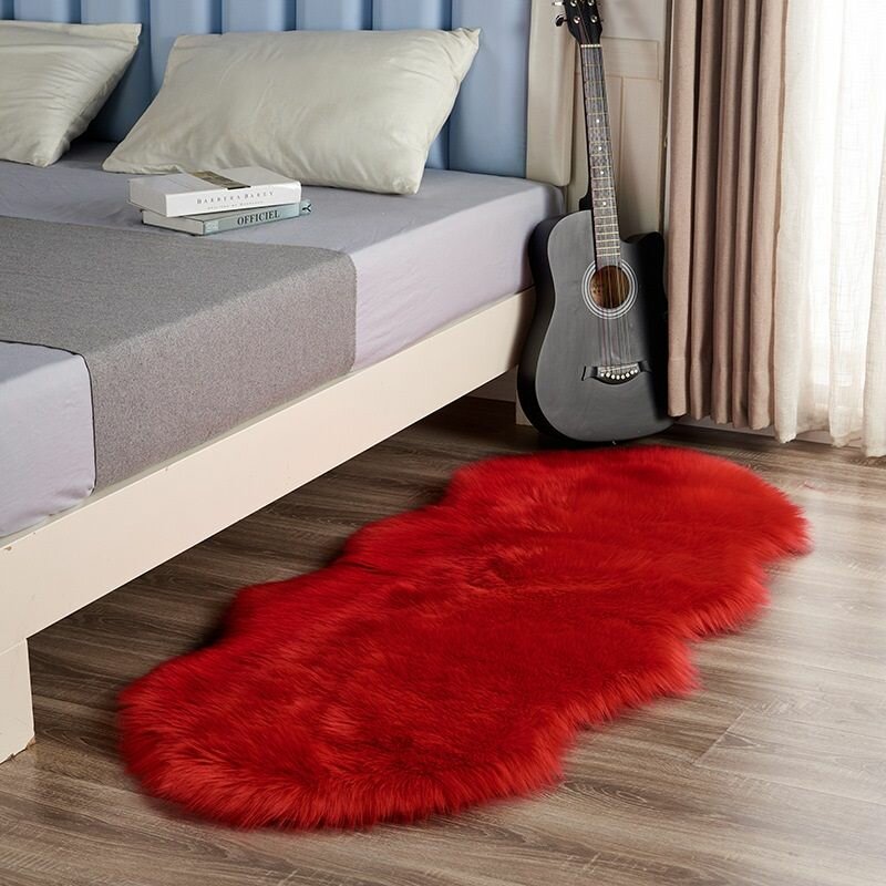 Мягкий искусственный коврик из искусственного овечьей шерсти - для спальни, дивана, окна