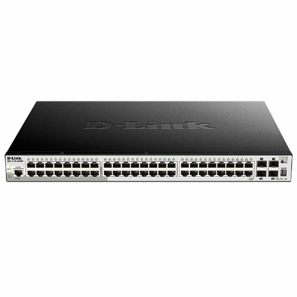 D - Link Управляемый L2+ стекируемый коммутатор DGS - 1510 - 52XMP A2A PROJ с 48 портами 10 100 1000Base - T и 4 портами 10GBase - X SFP+