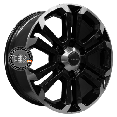 Диск автомобильный литой Khomen Wheels KHW1817 (Foton G7) 18x7.5 6x139.7 et30 dia108.1 Black-FP