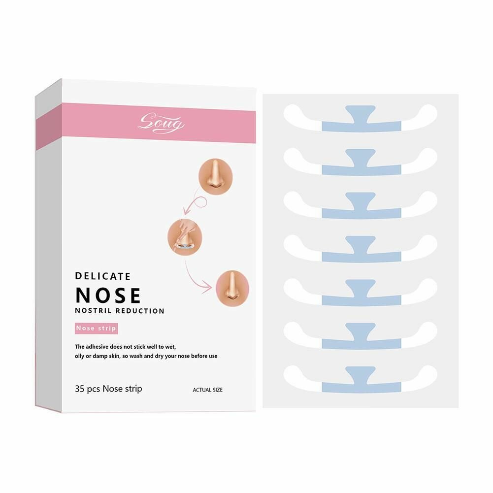 Soug 35 шт. невидимые наклейки на нос для уменьшения крыльев носа, маленький нос, узкий нос, невидимый нос