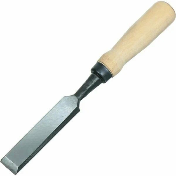 Долото- стамеска, 25 мм, плоское, деревянная рукоятка (Арефино)// Россия 1шт