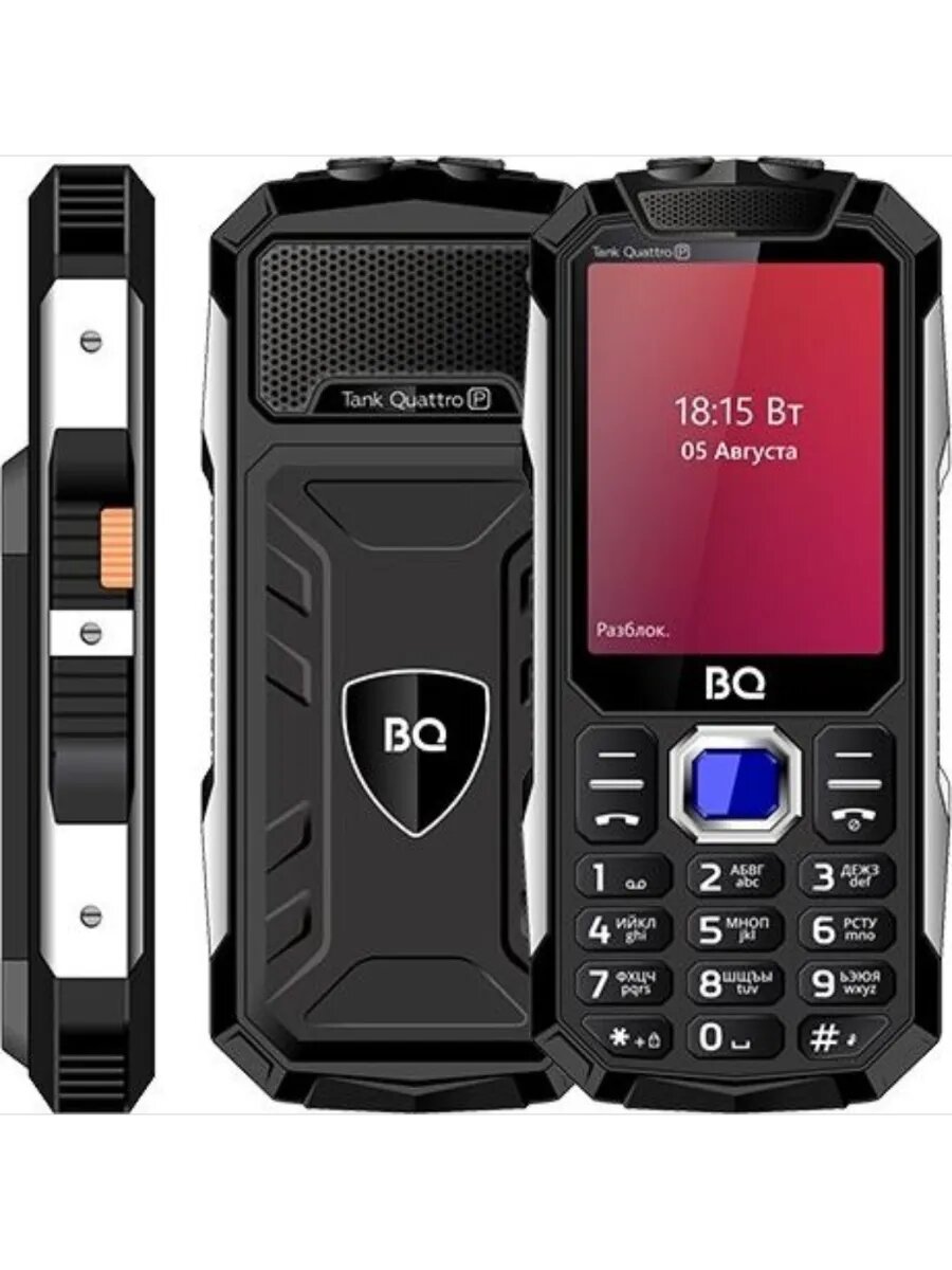 Телефон мобильный 2817 Tank Quattro Power Black 32Мб