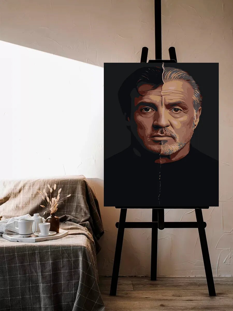 Картина по номерам Сильвестр Сталлоне Silvestr Stallone
