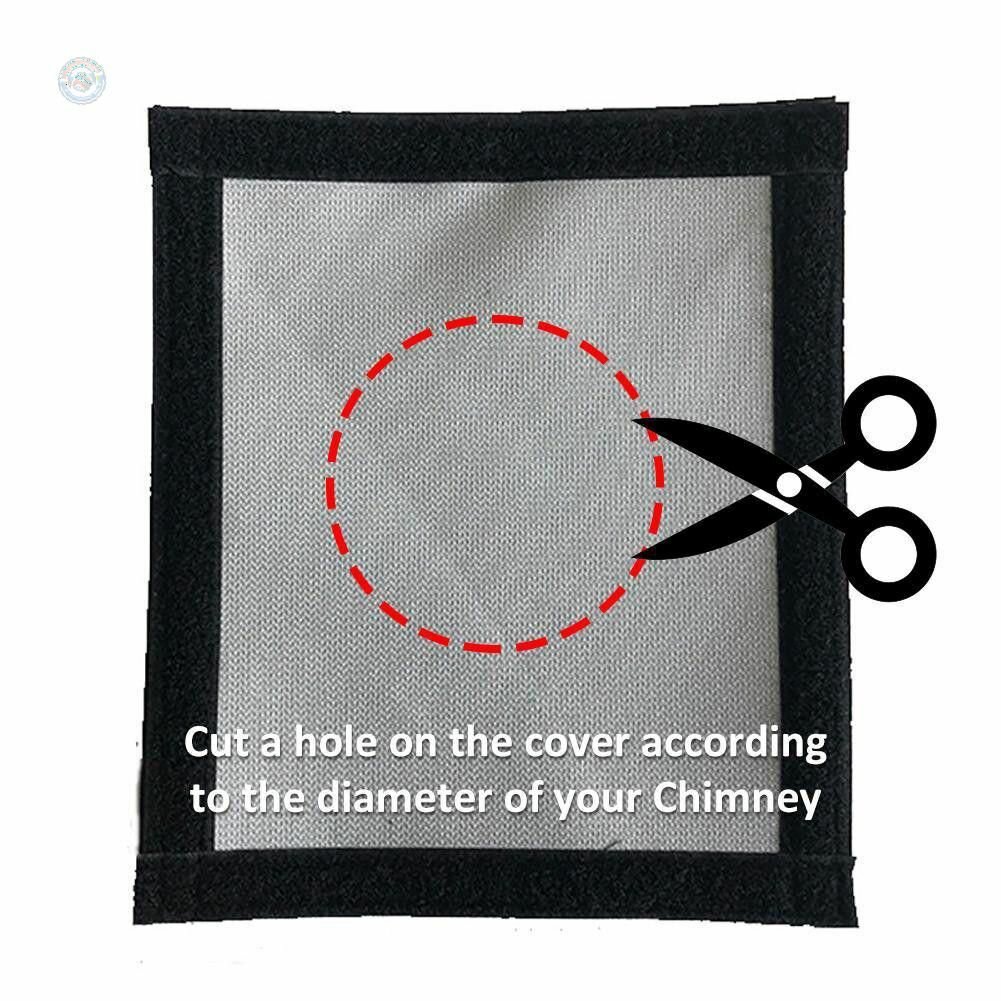 Огнестойкая ткань для дымохода 23х20 см, противопожарное кольцо для камина и палатки-вигвама, защита от пламени и тепла в походе