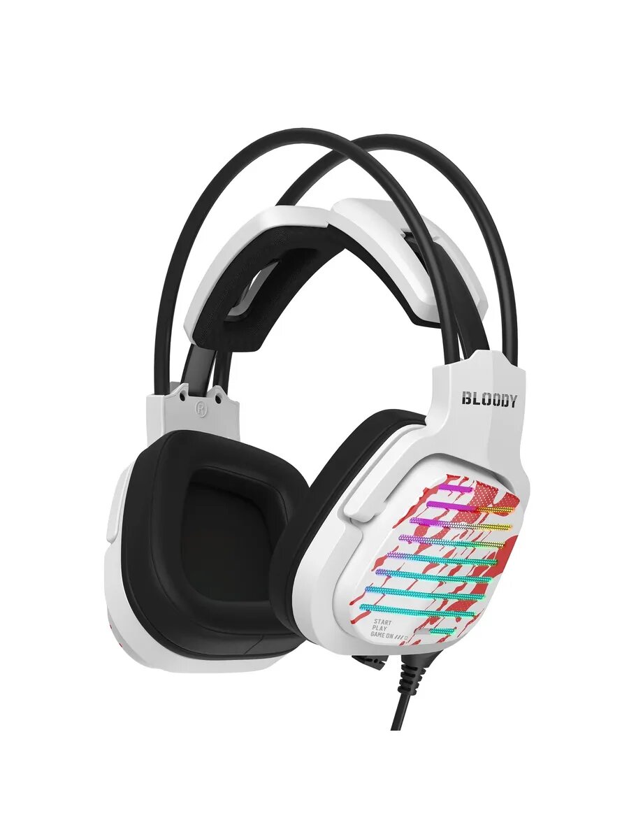 Наушники с микрофоном Bloody G565 белый/рисунок