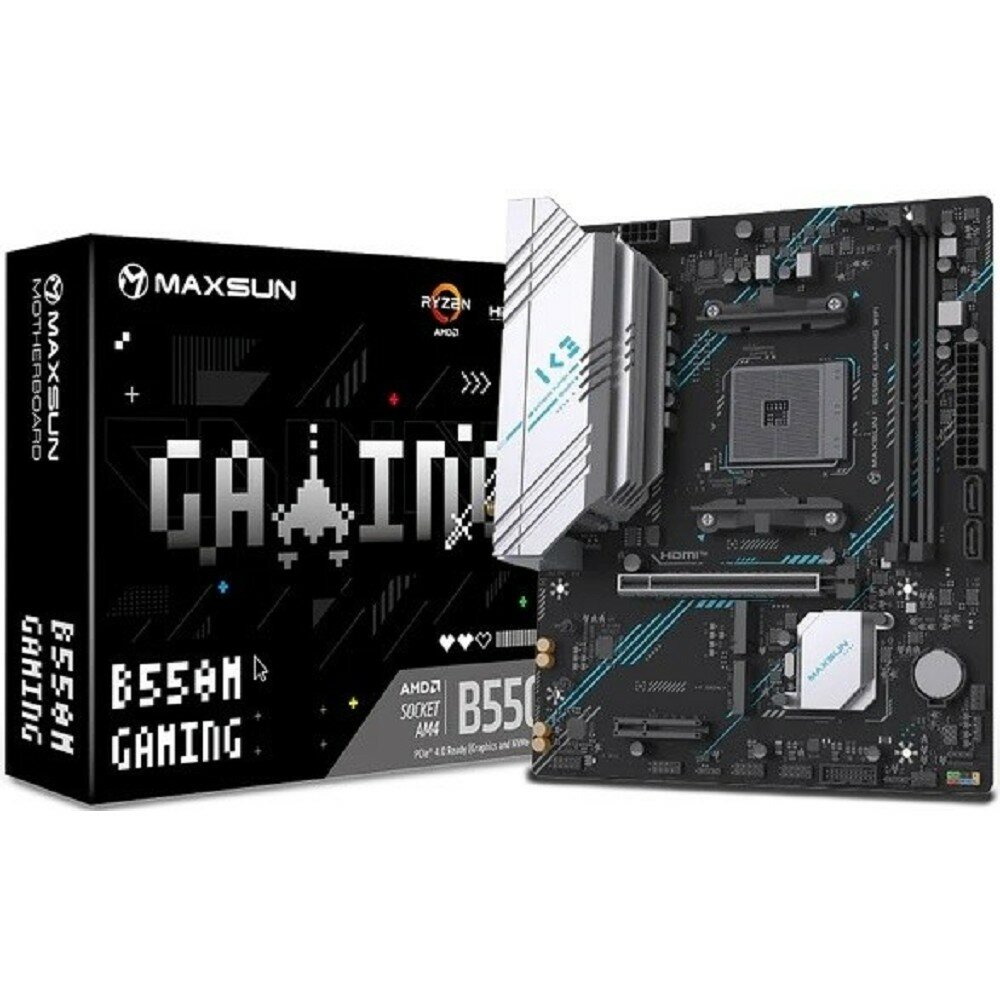 MAXSUN Материнская плата MS-B550M GAMING WIFI Socket AM4 2хDDR IV 2хM.2
