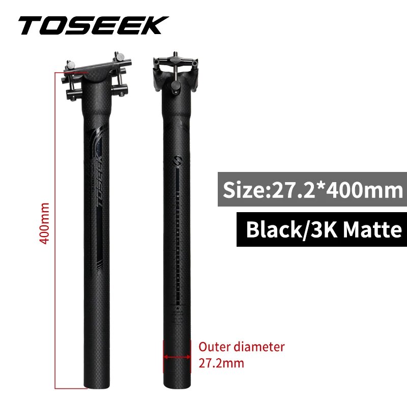 TOSEEK Карбоновый подседельный штырь 0 мм 3K-272-400mm